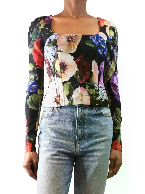 Dolce & Gabbana Floral Print Boned Top