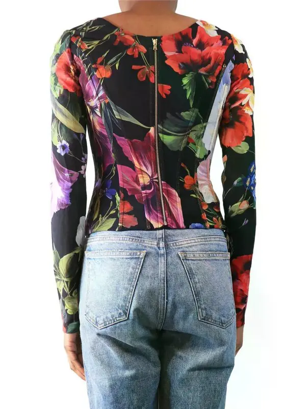 Dolce & Gabbana Floral Print Boned Top