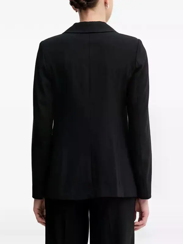 BENETTON Notched Lapel Single-breasted Blazer - Black