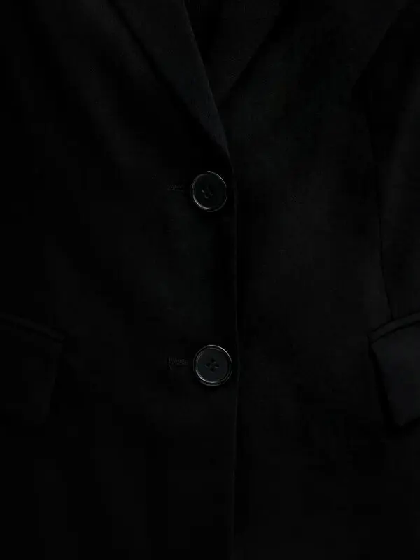 BENETTON Notched Lapel Single-breasted Blazer - Black