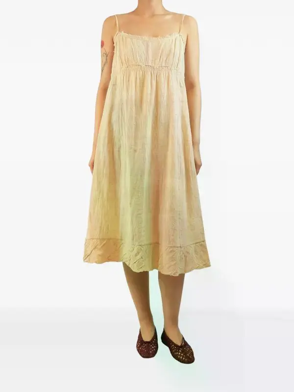 DOSA Sleeveless Spaghetti Strap Square Neck Midi Dress - Neutrals