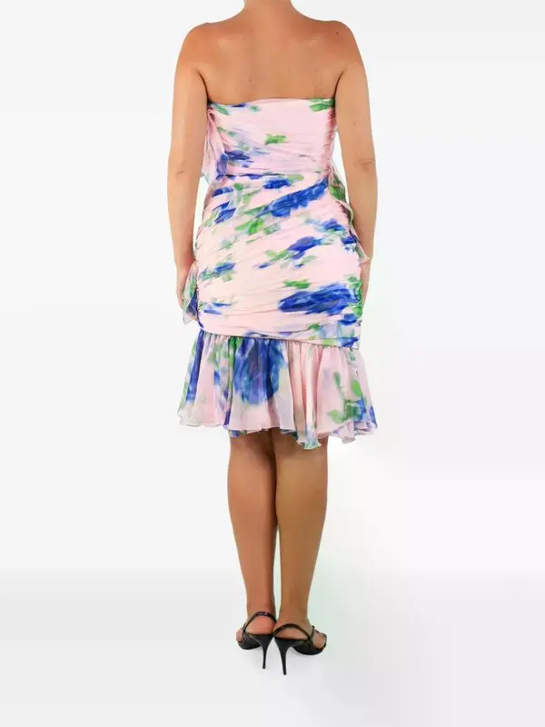 Philosophy Di Lorenzo Serafini Strapless Dye-print Midi Dress