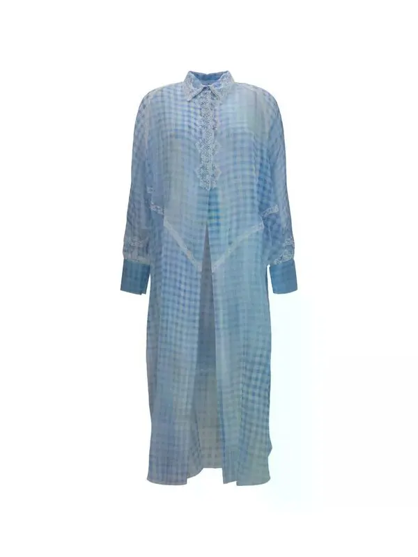 Ermanno Scervino Gingham Lace-trim Dress