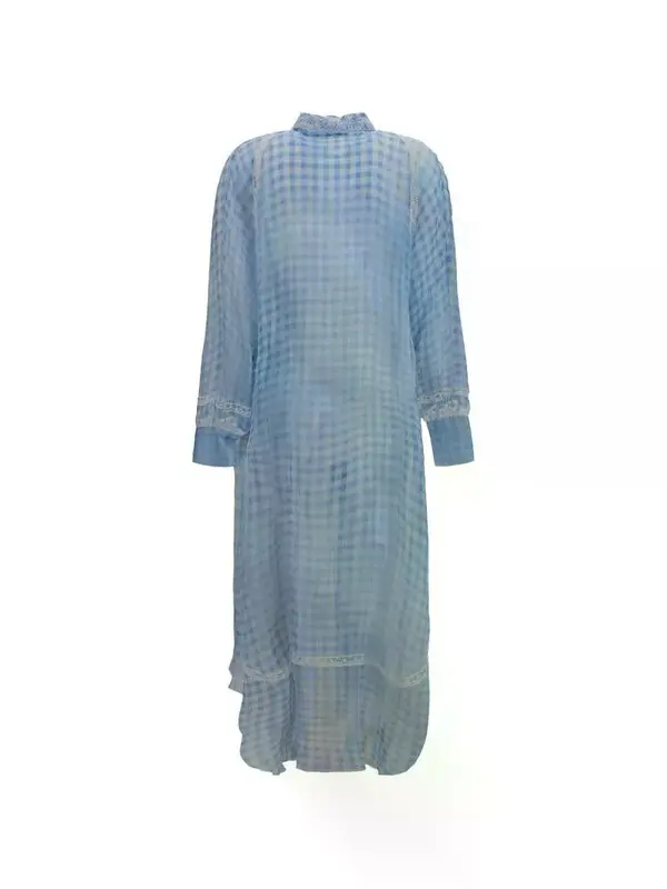Ermanno Scervino Gingham Lace-trim Dress