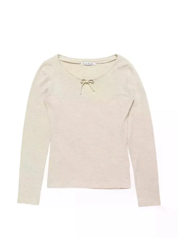 Acne Studios Long Sleeve T-shirt With Bow Detail