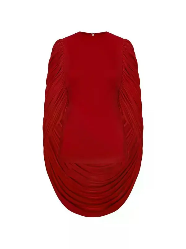 SEEN USERS Angel Draped Blouse - Red