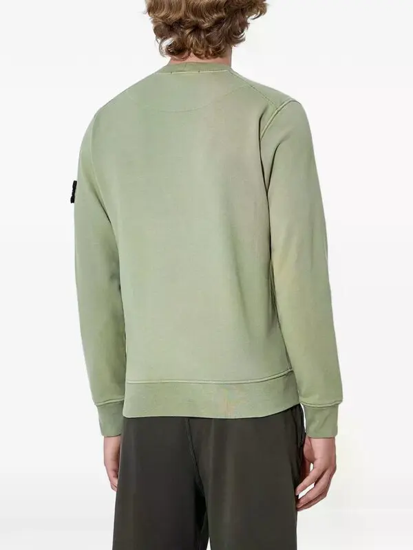 Stone Island Ribbed-trim Sweater With Arm Patch