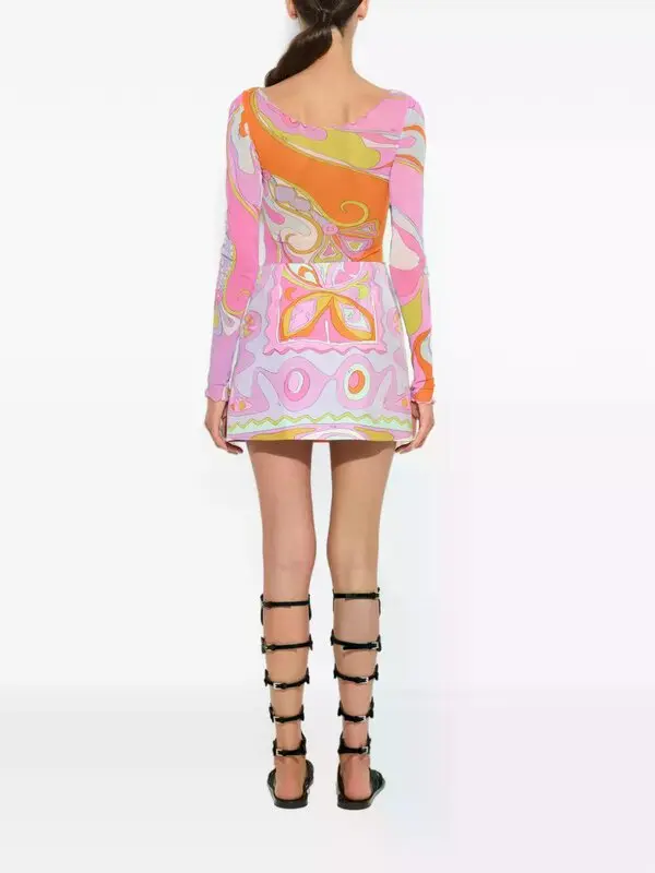 Emilio Pucci Orchidee Print Tulle Top