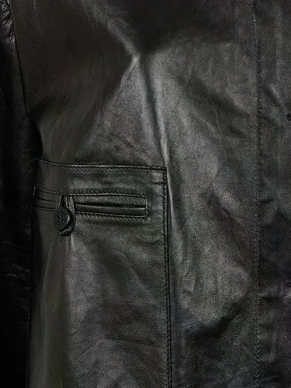 Ermanno Scervino Leather Crinkled Finish Jacket