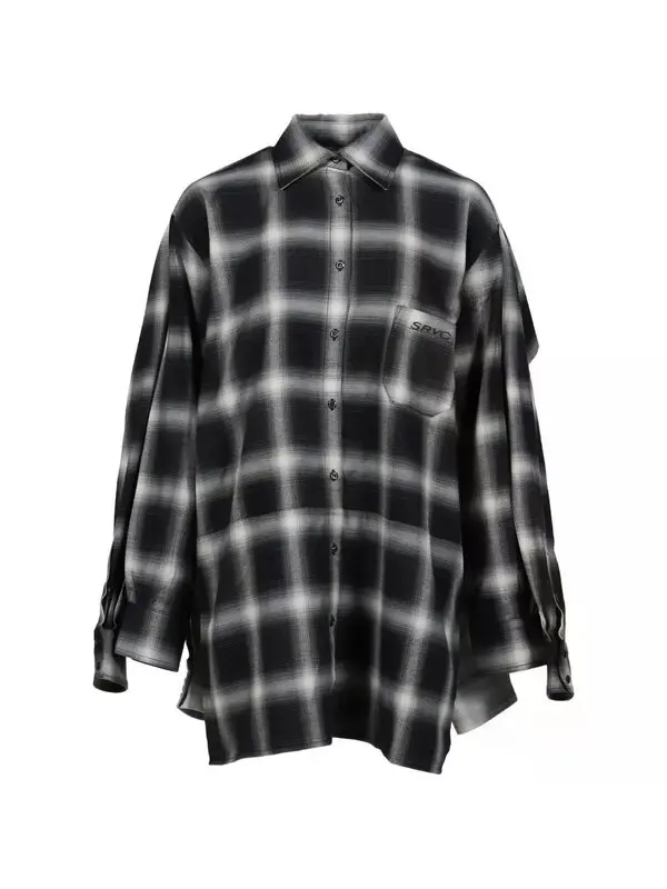 SRVC STUDIO Deconstructed Check Shirt