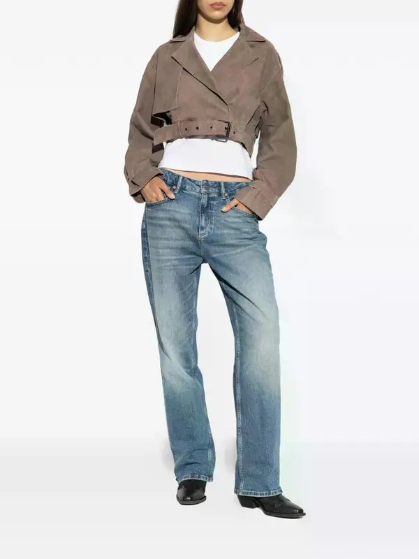 ALLSAINTS Ophelia Cropped Belted Jacket