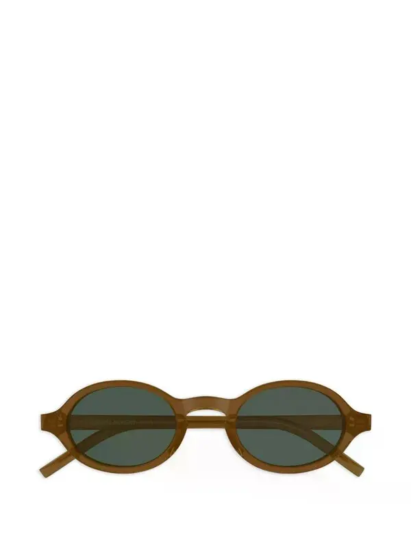 Saint Laurent Oval Frame Sunglasses - Brown