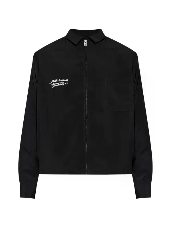 ALLSAINTS Embroidered Logo Shirt Jacket