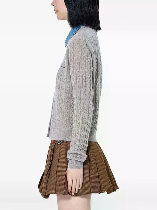 Miu Miu Cable Knit Button-down Cardigan