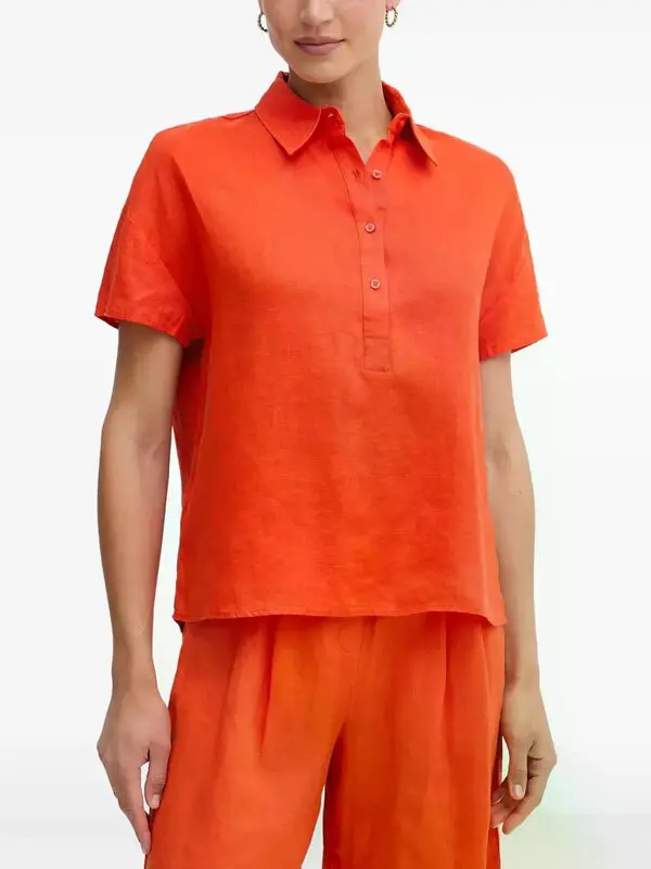 BENETTON Short Sleeve Linen Shirt