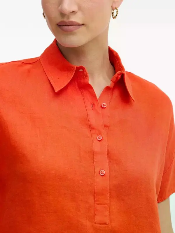 BENETTON Short Sleeve Linen Shirt