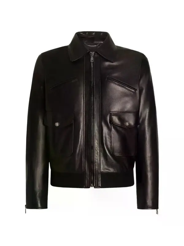 Dolce & Gabbana Leather Zipped Jacket