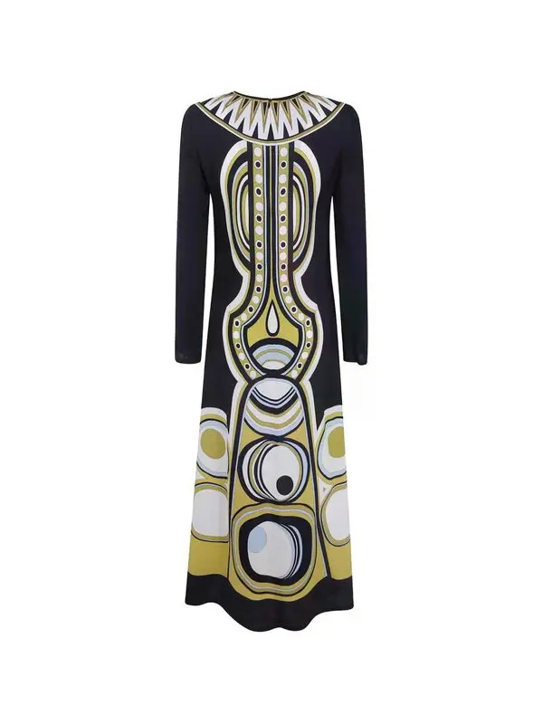 La DoubleJ Sanctuary Placee Printed Maxi Dress - Black