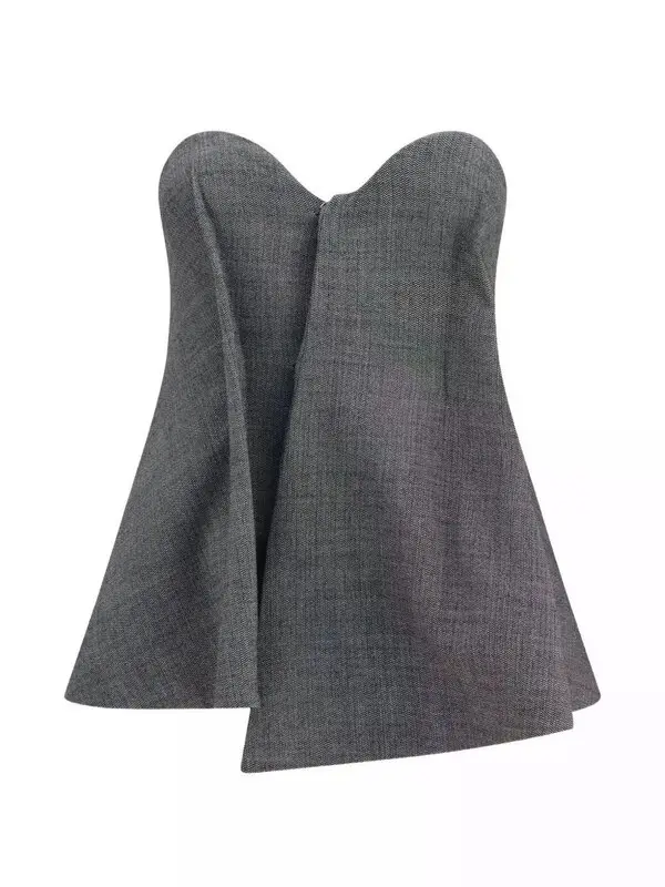 Magda Butrym Asymmetrical Sweetheart-neck Corset - Grey