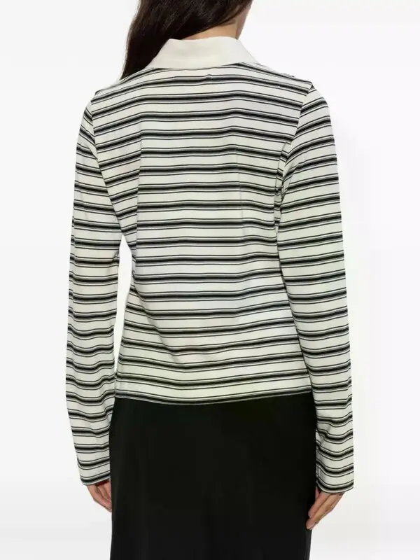 SAMSOE SAMSOE Striped Long-sleeve Polo Shirt