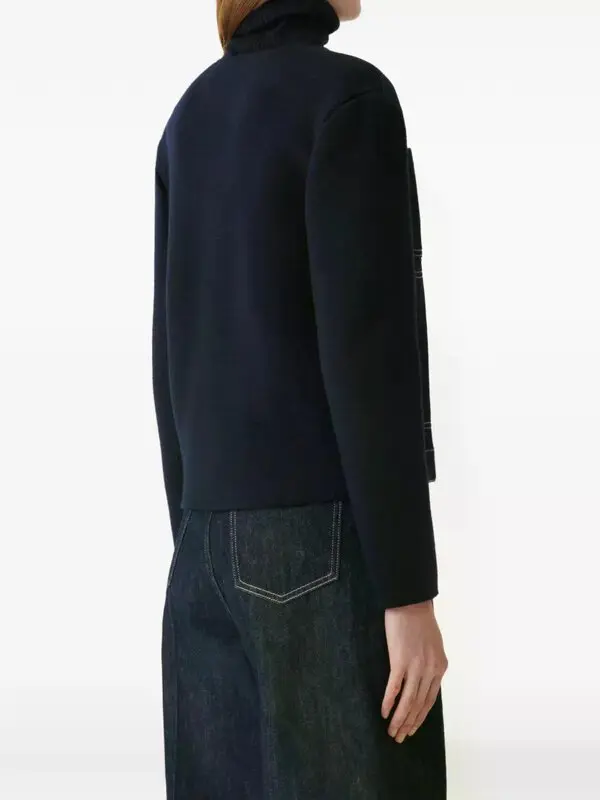 Fabiana Filippi Panelled Contrast-stitch Denim Jacket