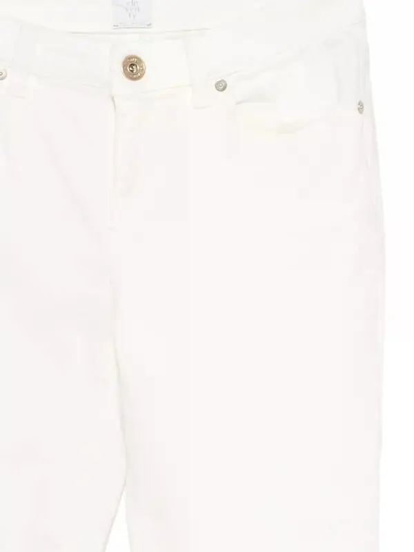 Eleventy Belt-loop Slim Fit Five-pocket Jeans - White
