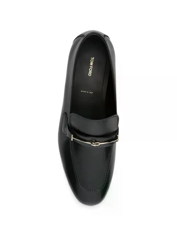 TOM FORD Gigi T-hardware Leather Loafers