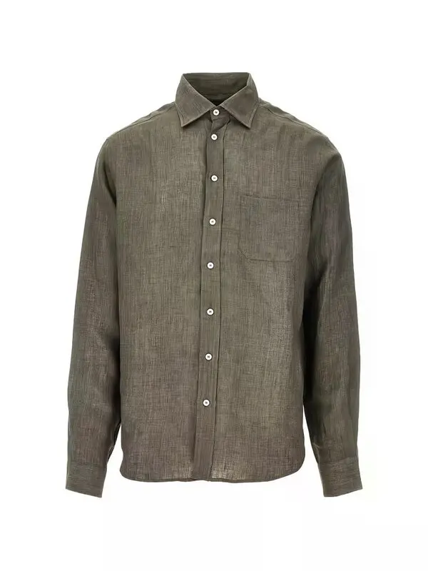Sease Classic Bd Chest-pocket Linen Shirt