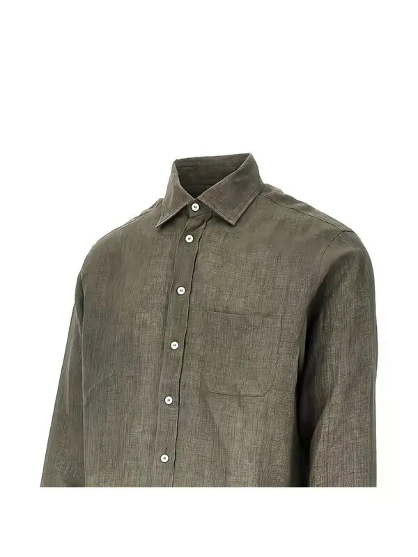 Sease Classic Bd Chest-pocket Linen Shirt