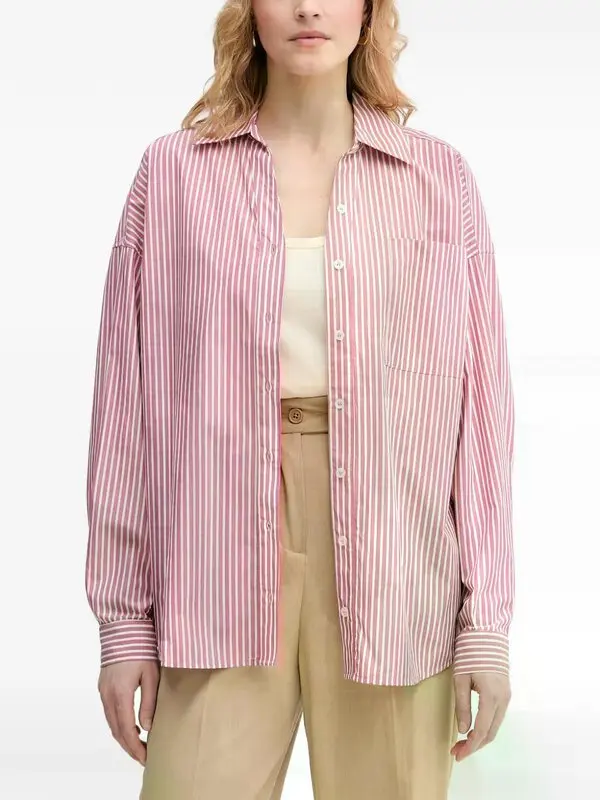 BENETTON Vertical Stripe Button-up Shirt