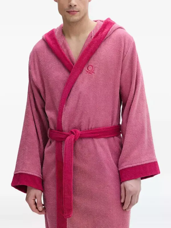 BENETTON Hooded Belted Dressing Gown