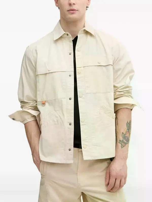 BENETTON Ripstop-textured Multi-pocket Shirt