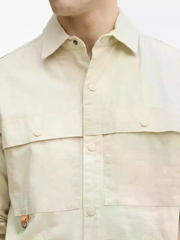 BENETTON Ripstop-textured Multi-pocket Shirt
