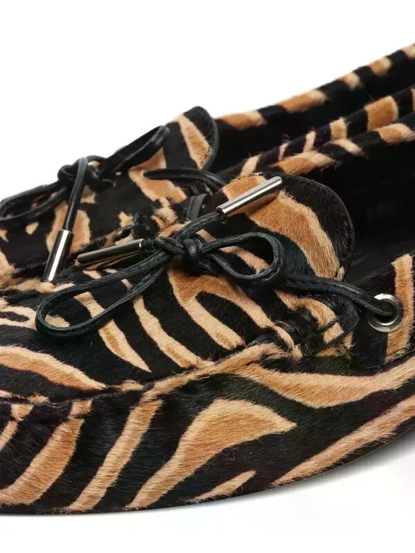 TOD'S Gommino Tiger-print Loafers - Black