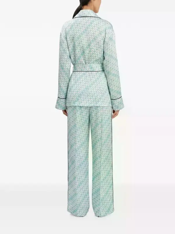Victoria Beckham Alba Portofino Print Belted Jacket