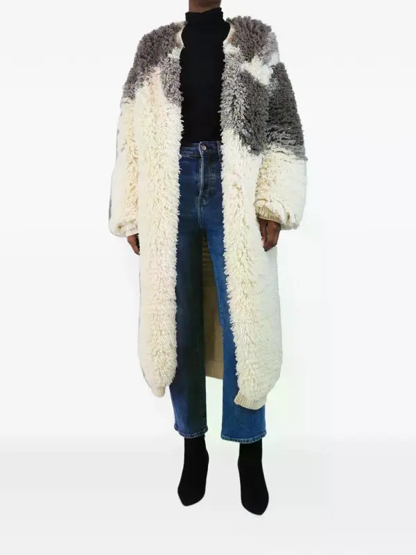 Raey Cream Cashmere Shaggy Coat