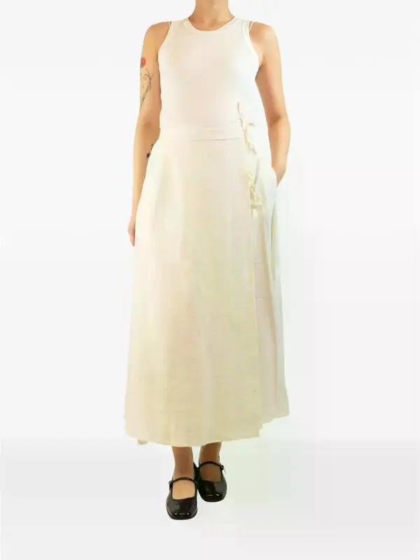 CABBAGES & ROSES Pleated Wrap-front Skirt