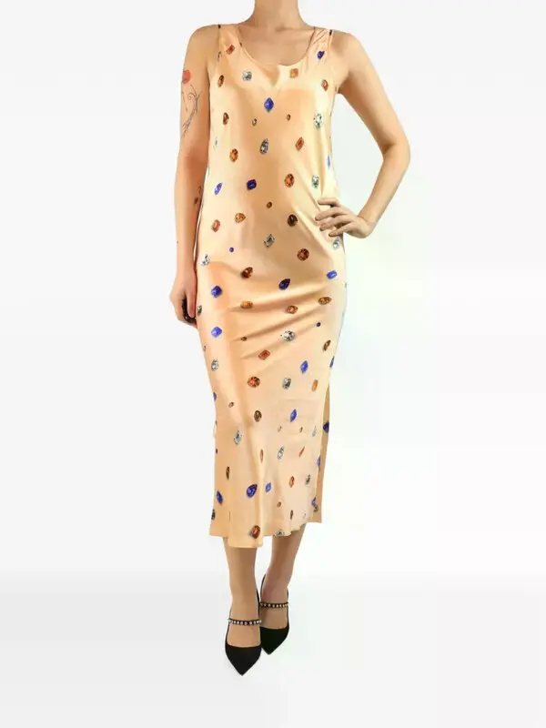 Sportmax Jewel-print Slip Dress