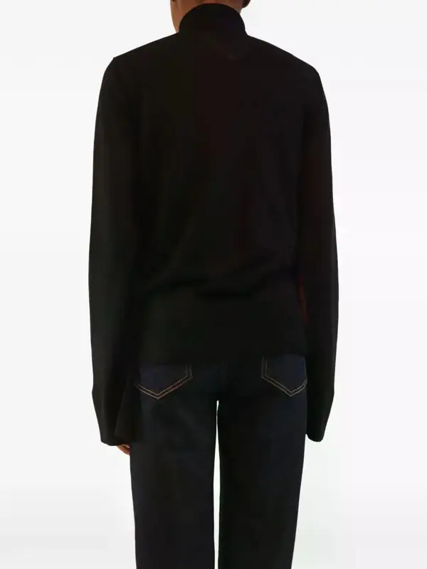 TOTEME Knit Turtleneck Sweater With Slit Cuffs
