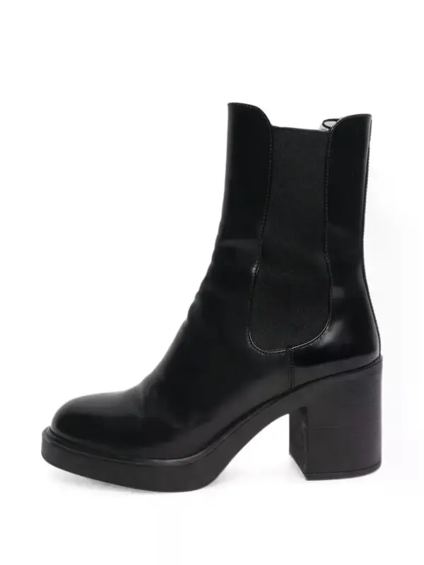 Prada Elasticated-side Leather Ankle Boots