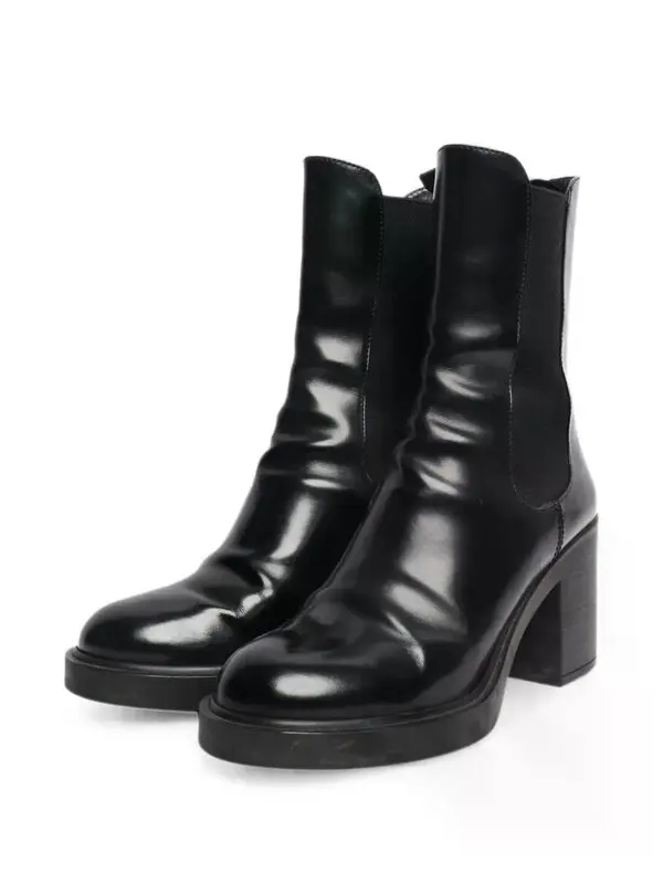 Prada Elasticated-side Leather Ankle Boots
