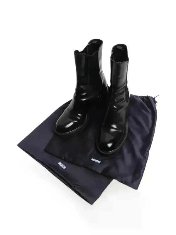 Prada Elasticated-side Leather Ankle Boots