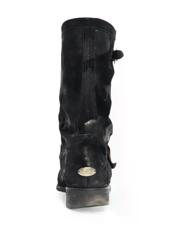 JIMMY CHOO Leather Buckled Boots