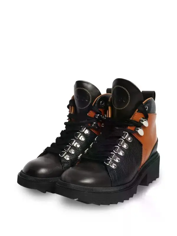 Chloé Leather Combat Boots