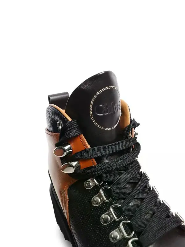 Chloé Leather Combat Boots