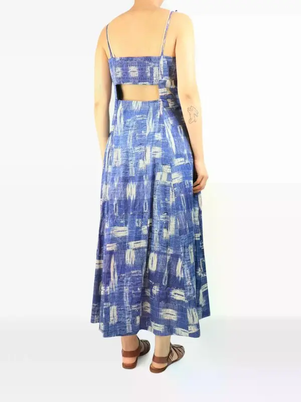 WIGGY KIT Ekberg Abstract Print Maxi Dress
