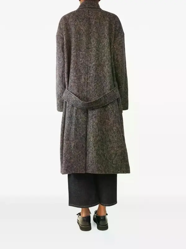 Connolly Virgin Wool Herringbone Belted Coat