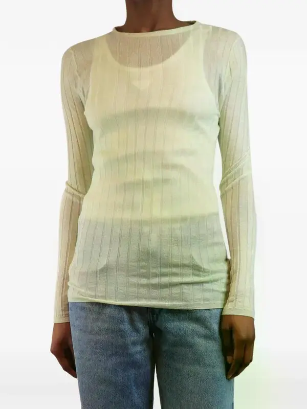 Prada Rib-knit Long Sleeve Top