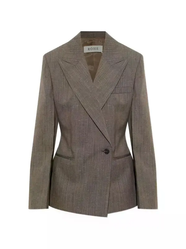 RÓHE Double-breasted Slub-texture Blazer