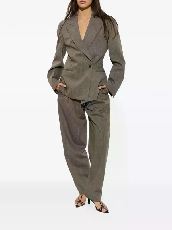 RÓHE Double-breasted Slub-texture Blazer